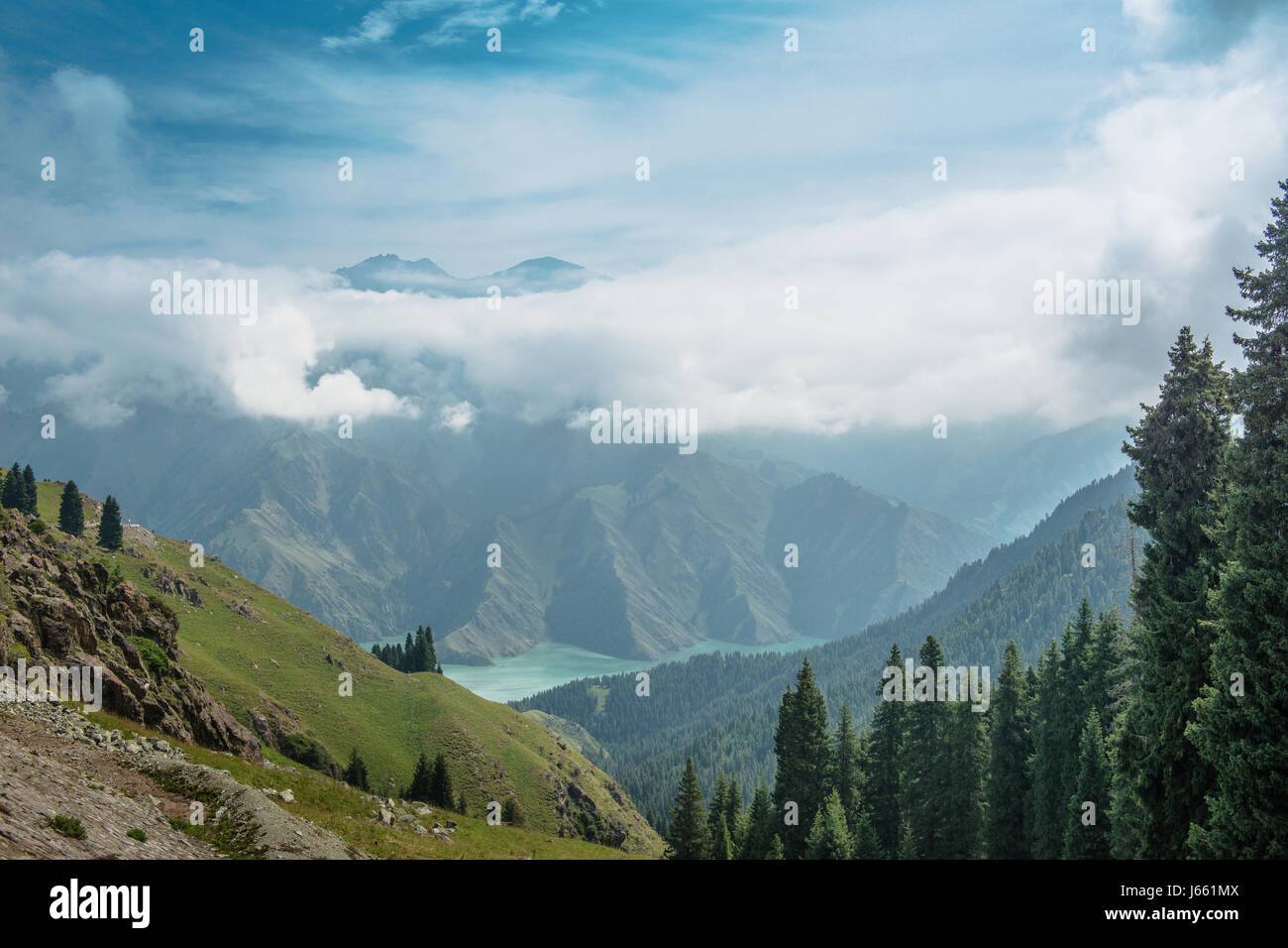 Tianshan Tianchi Lake in Urumqi,Xinjiang,China Stock Photo - Alamy