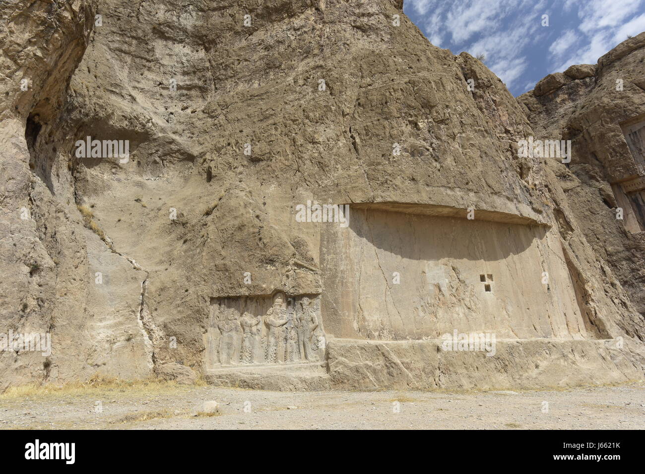 Stone tombs of the Persian Kings at Necropolis, Shiraz, Iran Stock ...