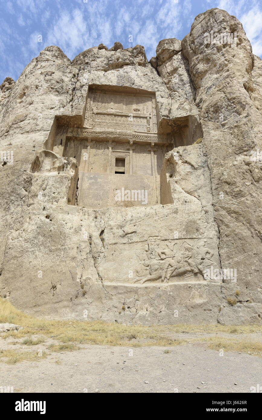 Stone tombs of the Persian Kings at Necropolis, Shiraz, Iran Stock ...