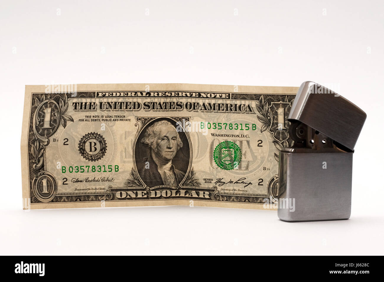 Burn money with lighter hi-res stock photography and images - Alamy