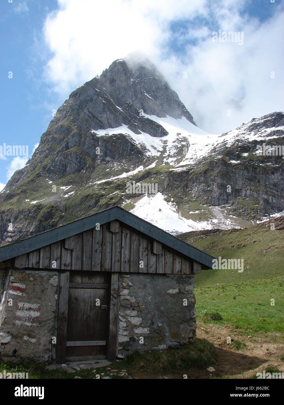 refuge in the swiss alps Stock Photo - Alamy