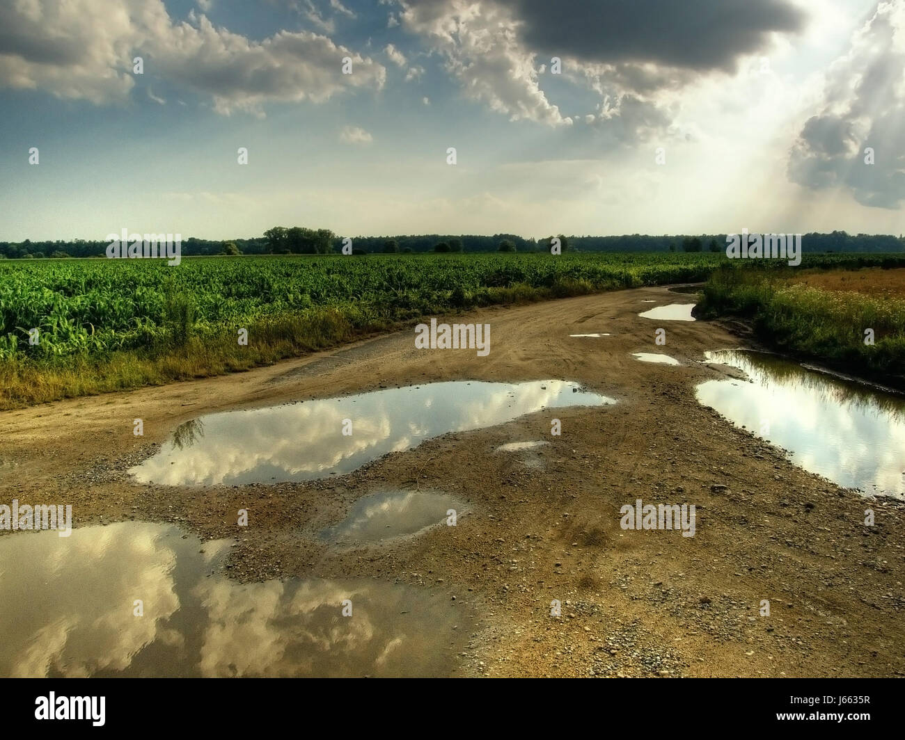 sunshine landscape scenery countryside nature clouds rain path way ...