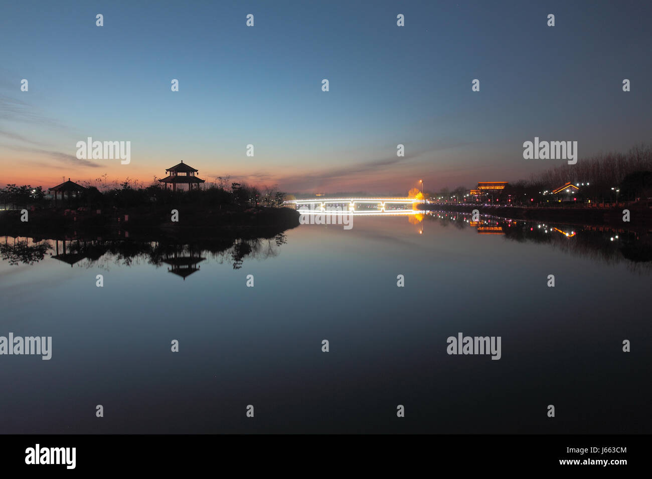Hancheng Lake Park of Xi'an,Shaanxi Province,China Stock Photo - Alamy