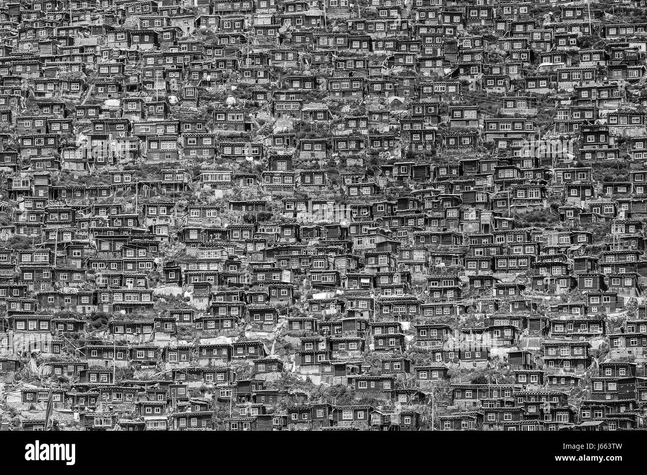 Buddhist village Black and White Stock Photos & Images - Alamy