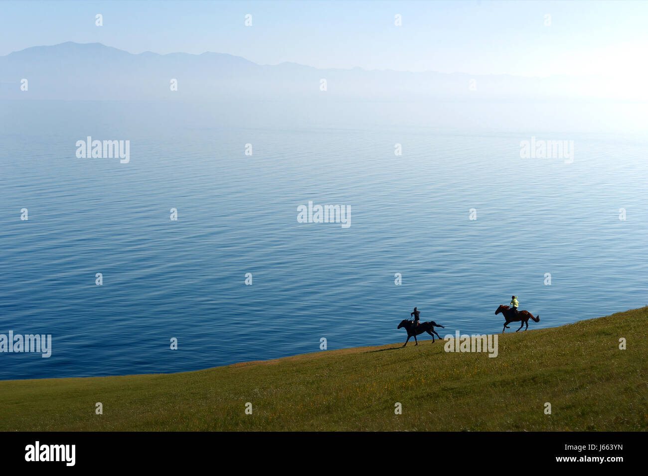 Sailimu Lake scenery of Xinjiang,China Stock Photo - Alamy