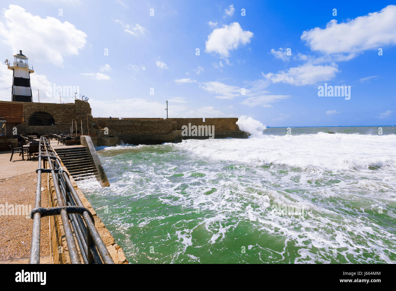 Street view of Acre, UNESCO World Heritage Site, continuously inhabited ...