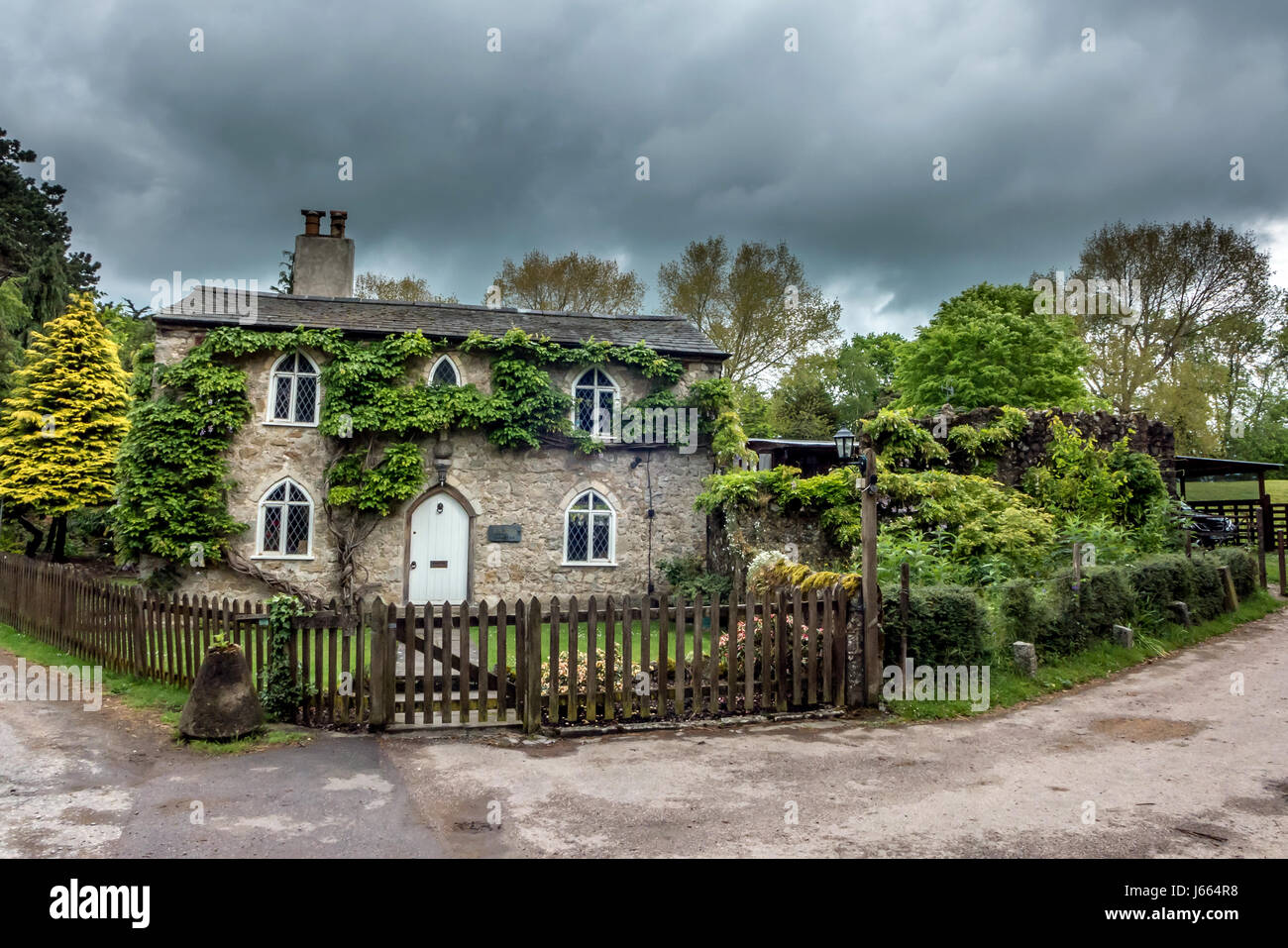 Iconic English ivy-covered cottage in southern England Stock Photo - Alamy