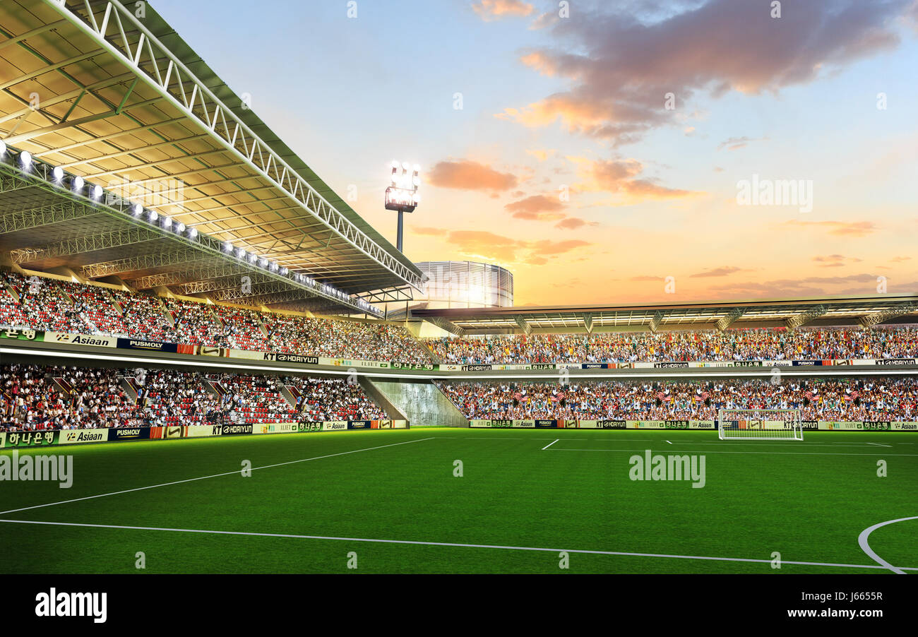 The football field Stock Photo - Alamy