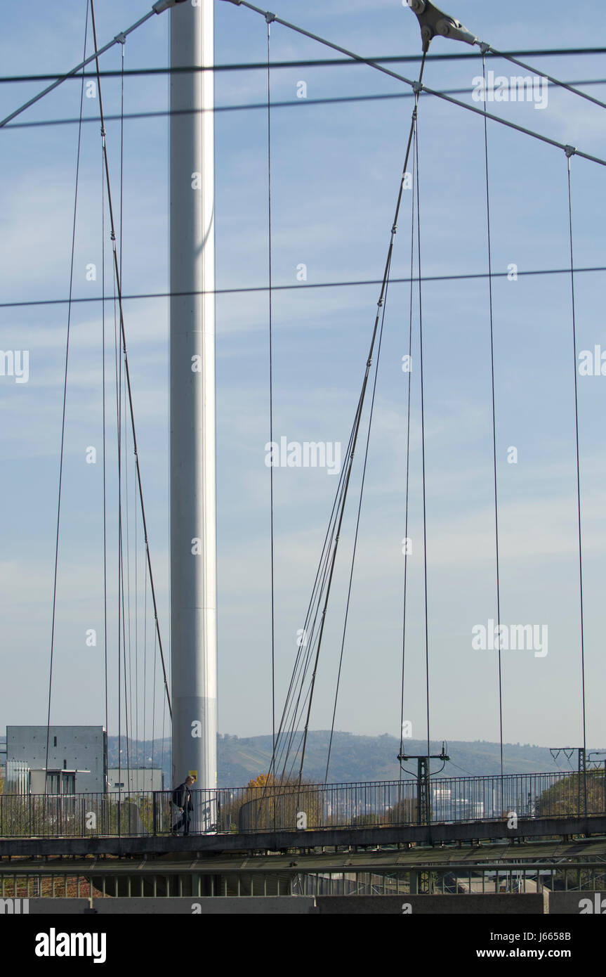 modern modernity bridge steel cable pedestrian modern modernity ...