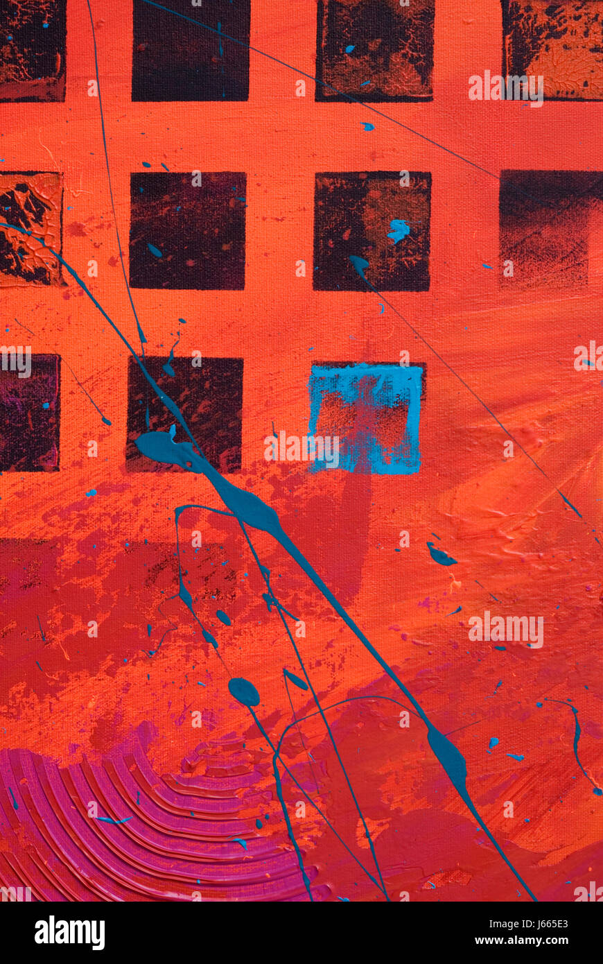 art modern modernity painting square abstract color paint red art ...