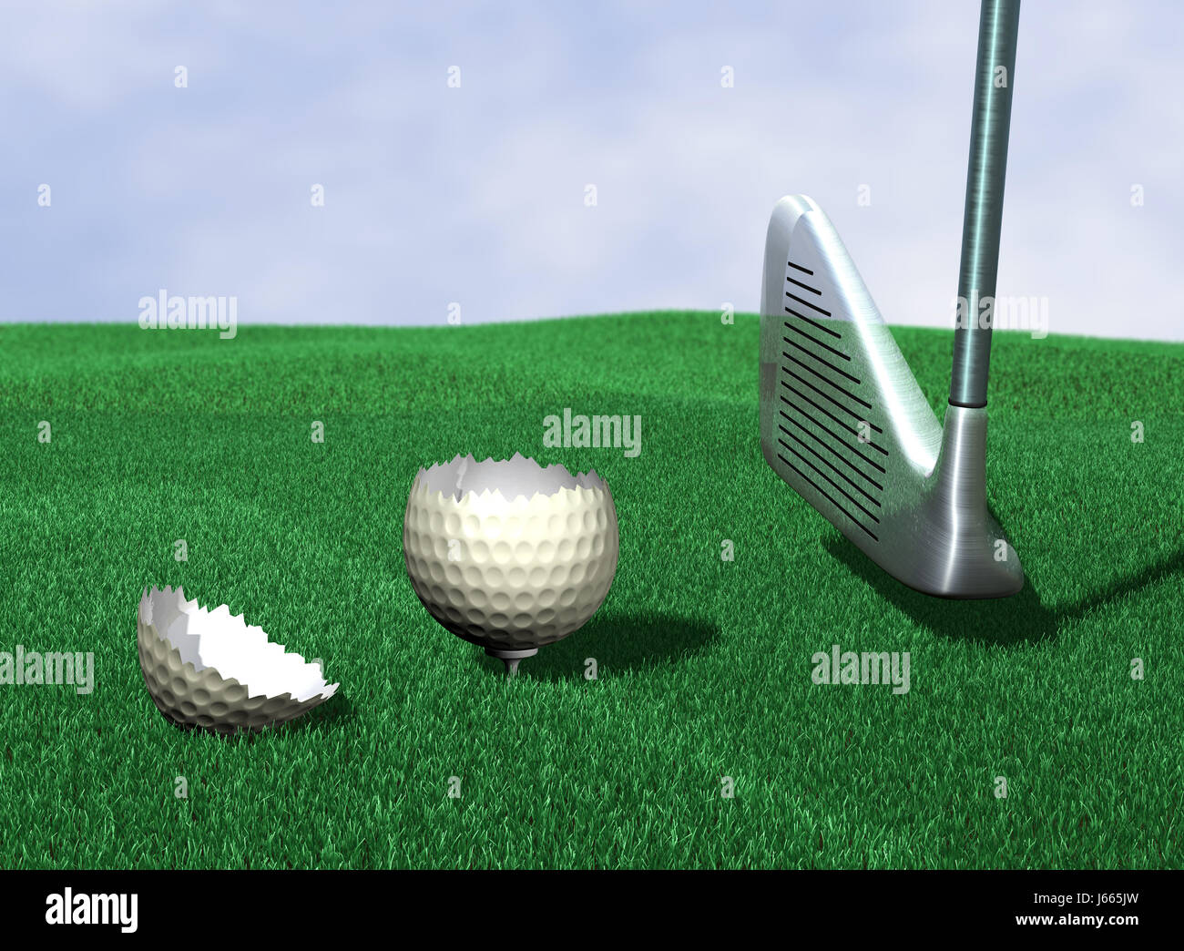 joke broken egg gulf gag ball golf ball rackets churl golf club joke ...