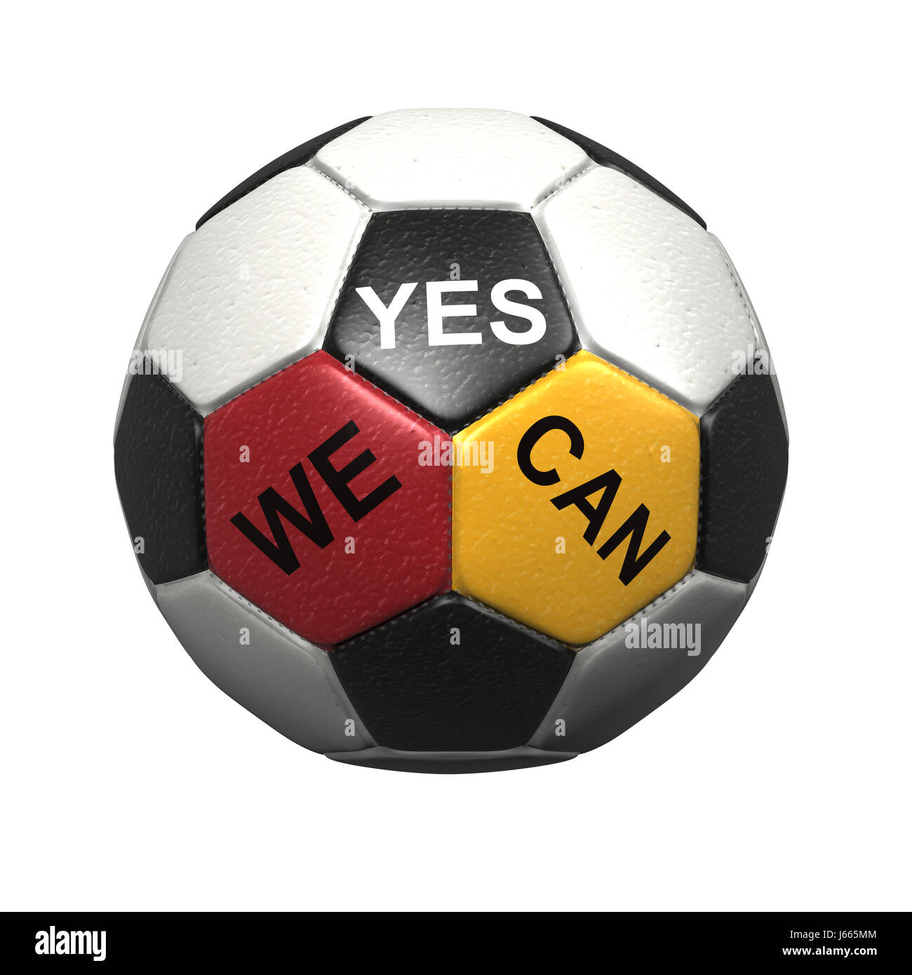 football with motto we can yes Stock Photo - Alamy