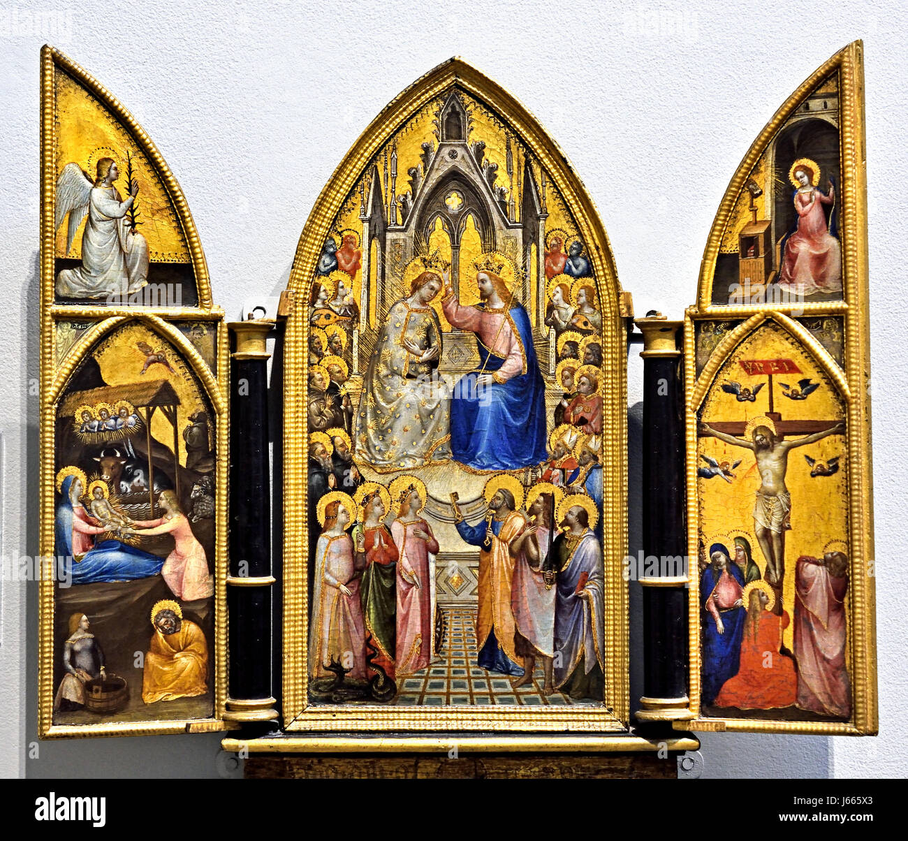 The Coronation of the Virgin, and Other Scenes 1367 by Giusto de ...