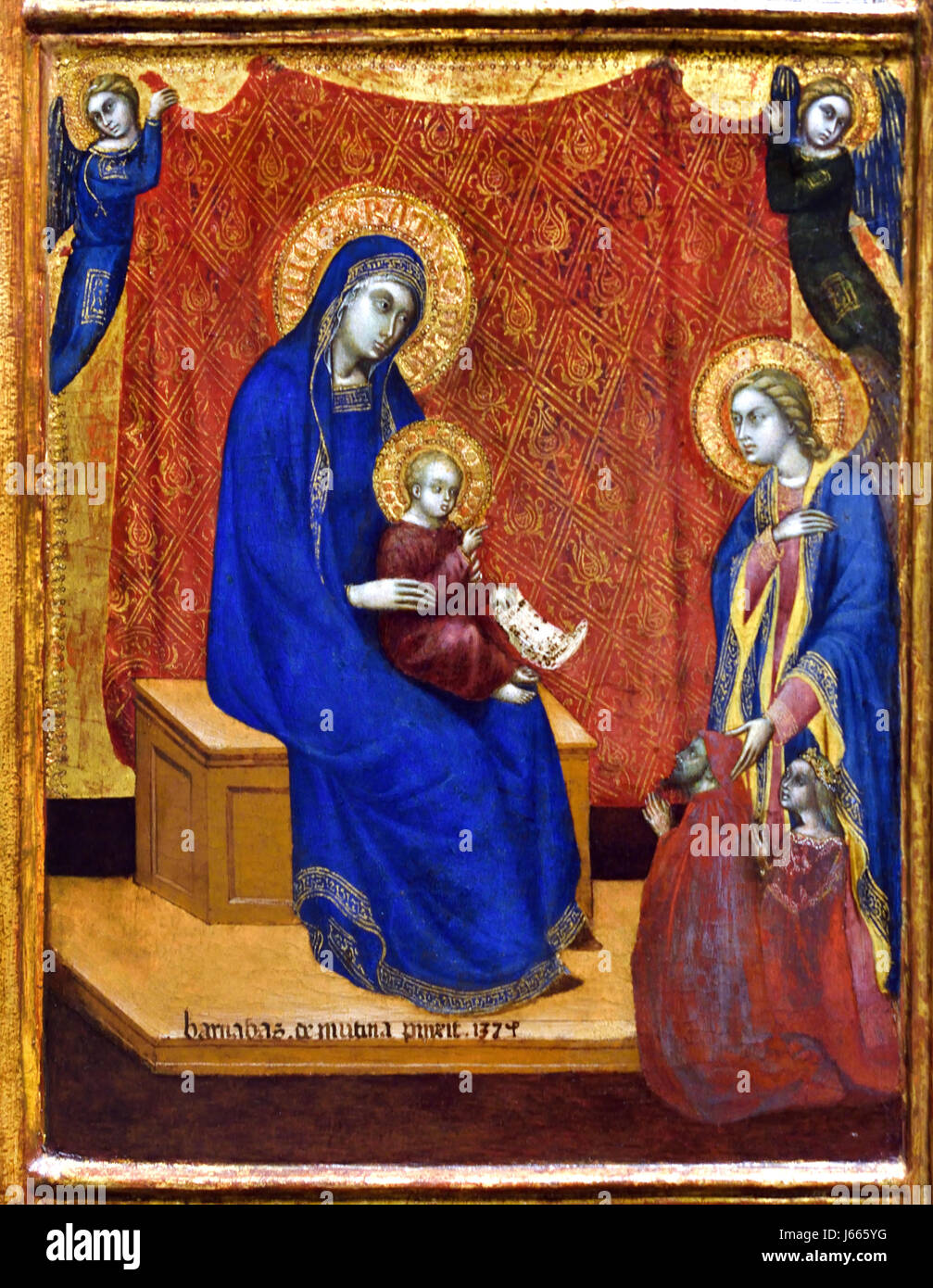 Scenes of the Virgin; The Trinity; The Crucifixion 1374 Barnaba da ...