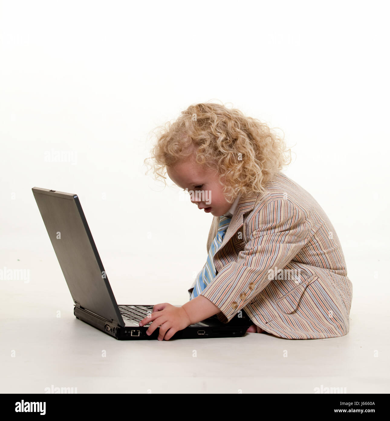 laptop notebook computers computer boy lad male youngster child blond ...