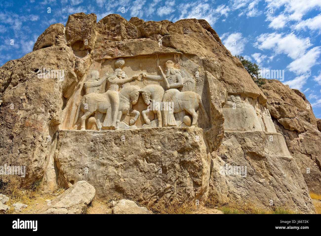 Stone tombs of the Persian Kings at Necropolis, Shiraz, Iran Stock ...