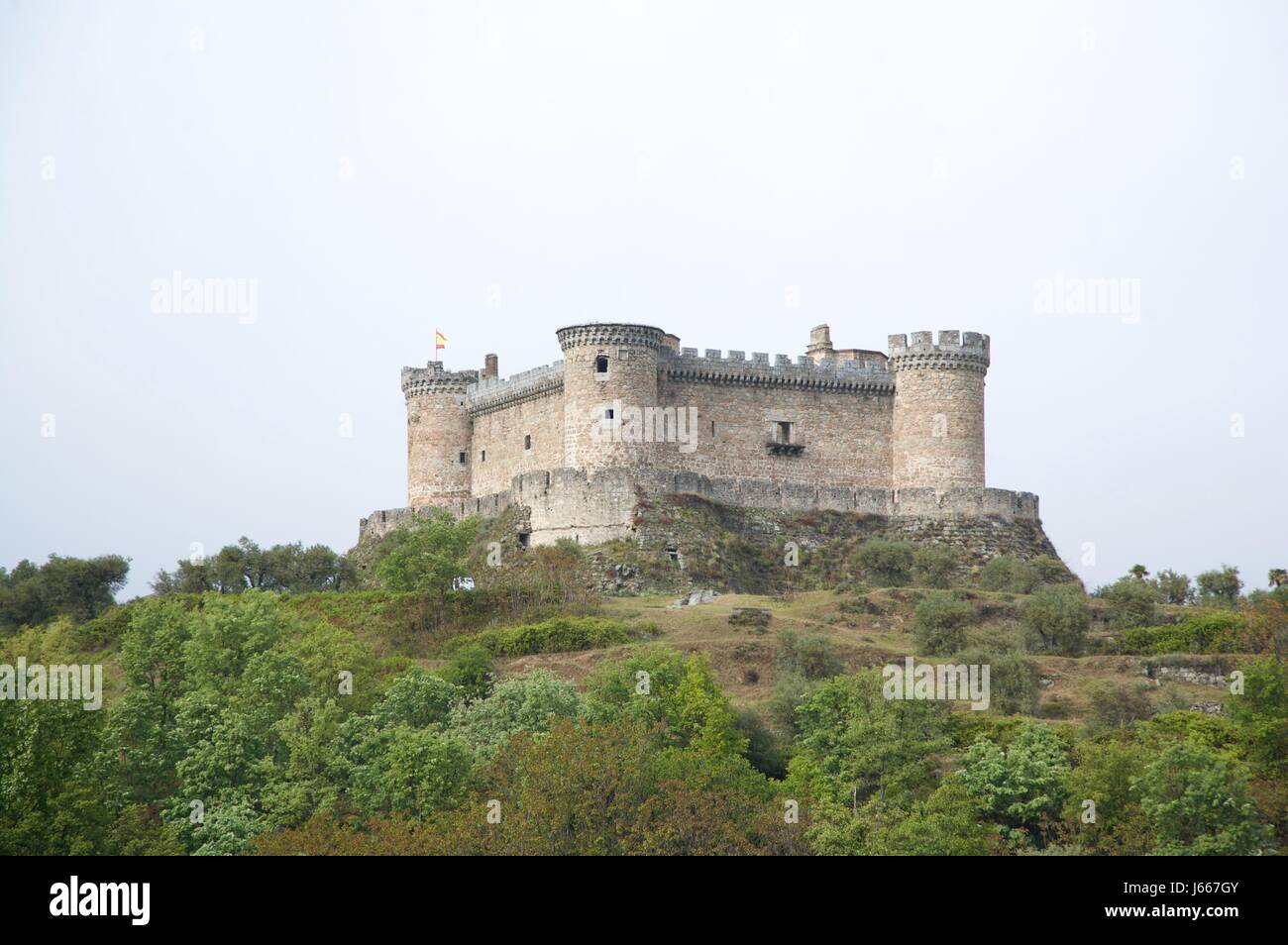 monument europe spain fortress fortification castle turret chateau ...