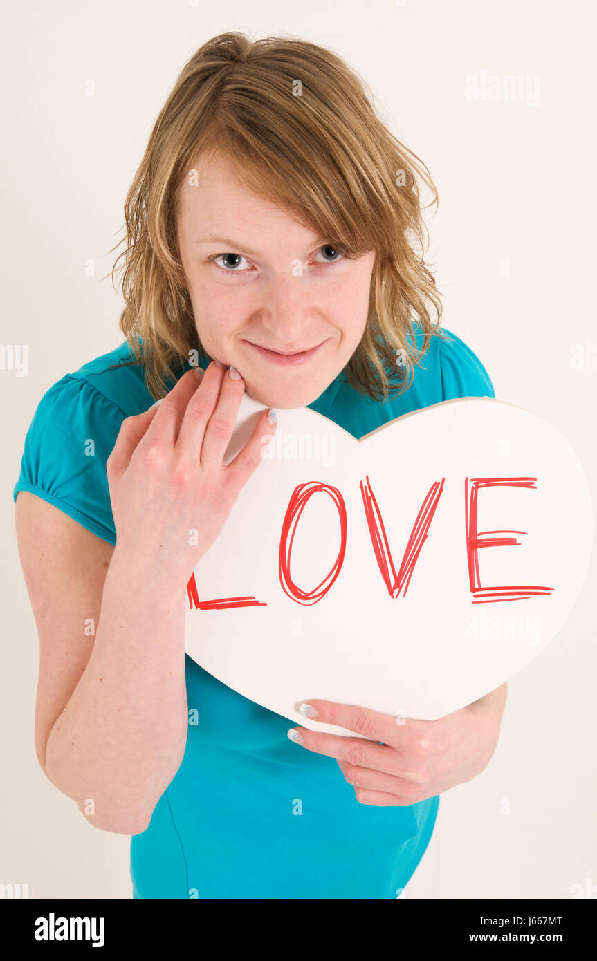 woman person contented love in love fell in love heart woman ...