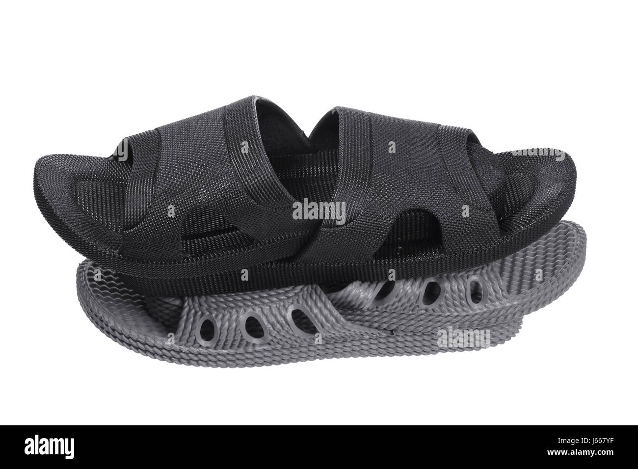 Slippers on White Background Stock Photo - Alamy