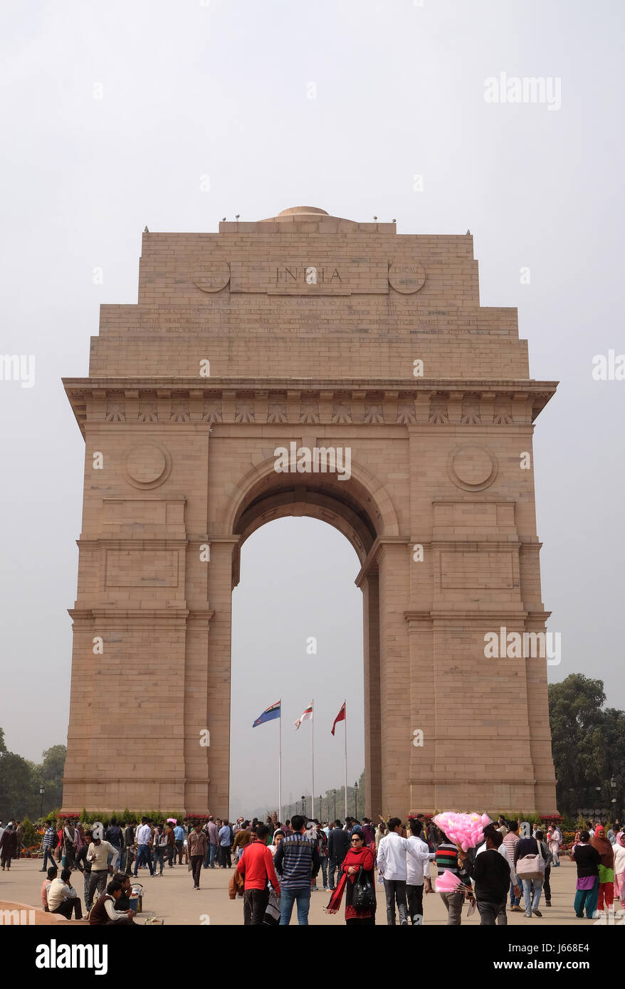 The Indian gate on February, 13, 2016, Delhi, India. The Indian gate is ...