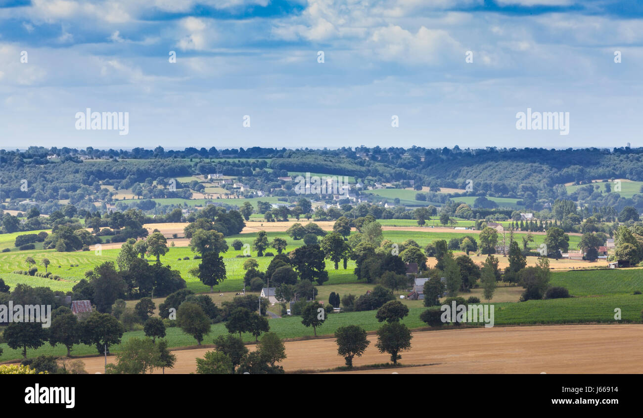 Green landscape in a rural area of Normandy in North of France Stock ...