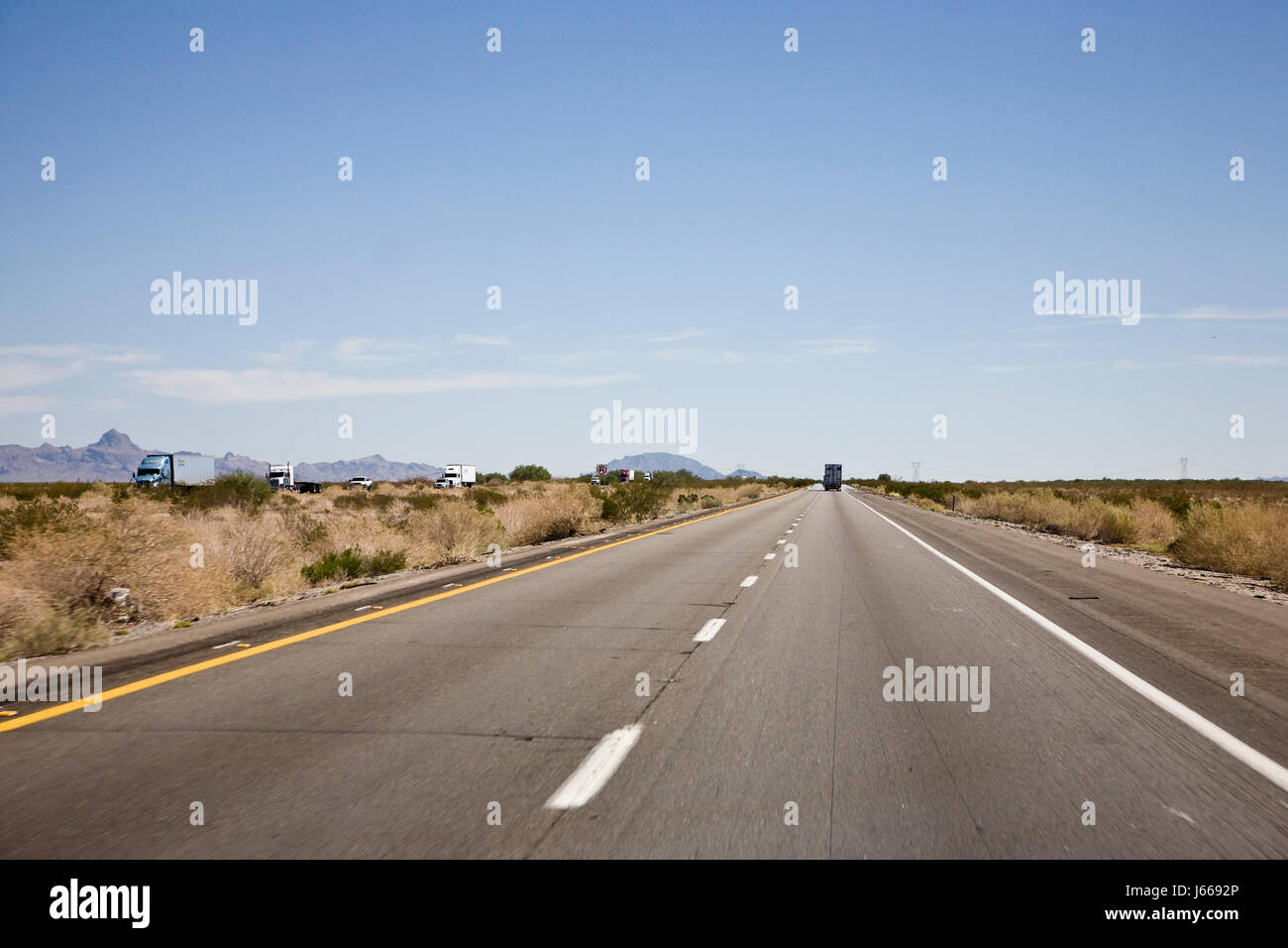 interstate 10 arizona usa new mexico Stock Photo - Alamy