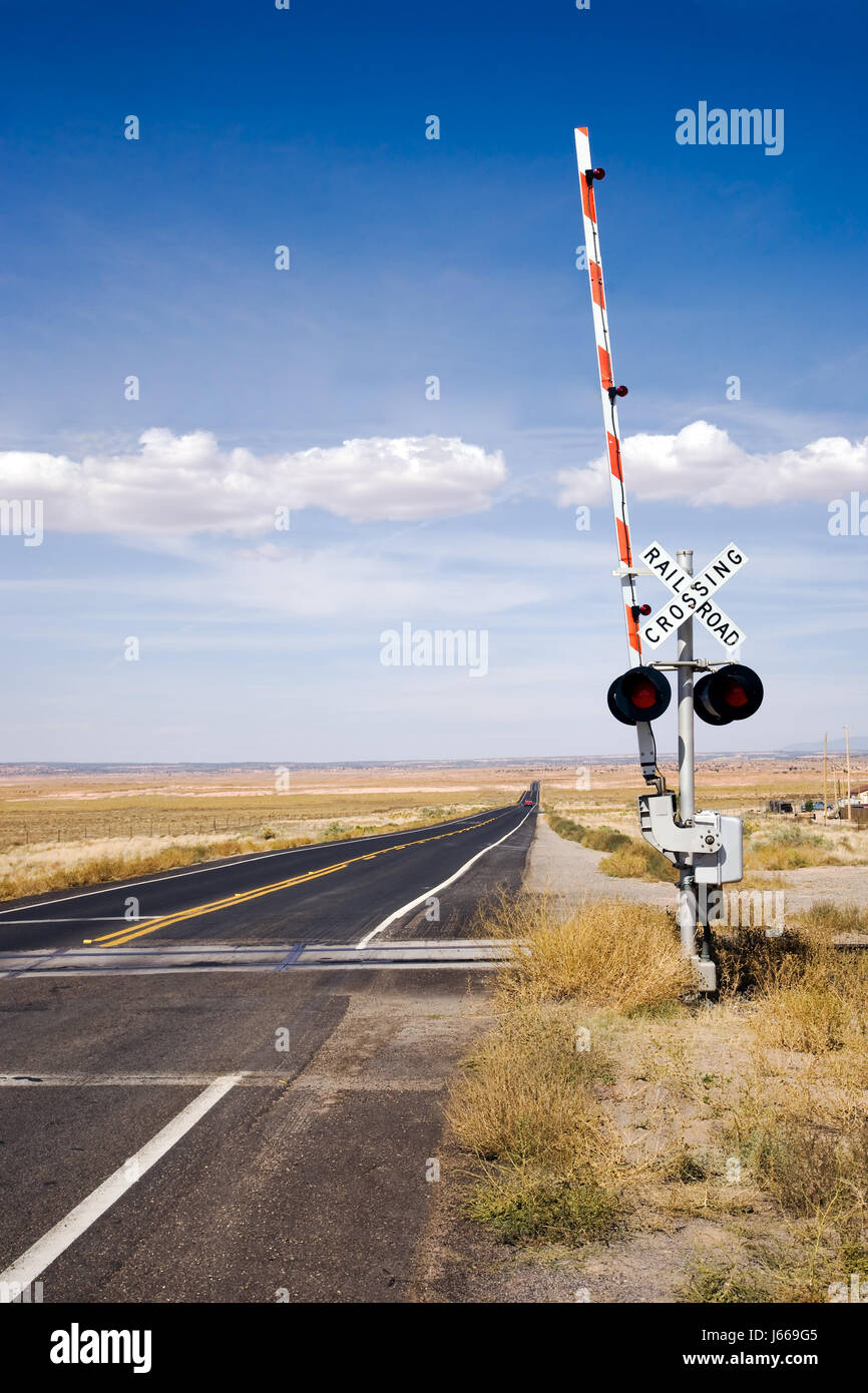 level crossing new mexico Stock Photo - Alamy