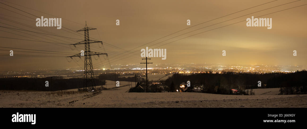 night nighttime evening sight view outlook perspective vista panorama ...