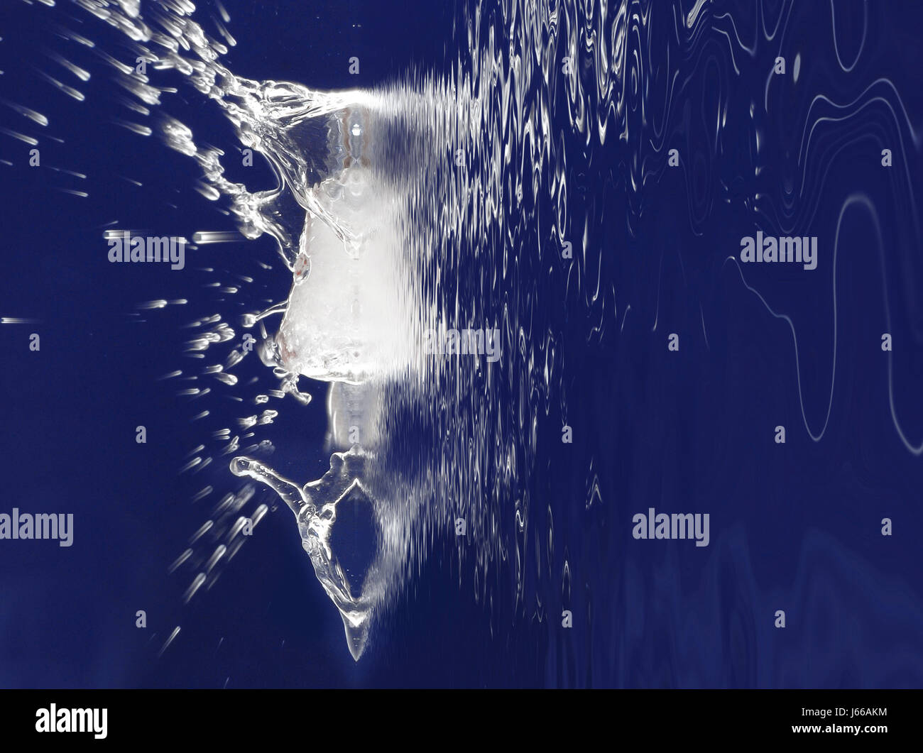 water splash and ice cubes Stock Photo - Alamy