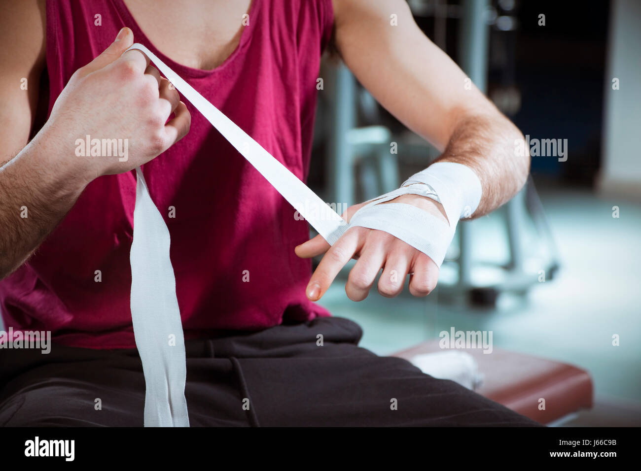 hand sport sports boxer athlete wrapping tape boxing man guy humans ...