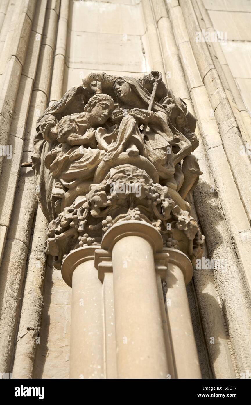 church art stone statue cathedral sculpture spain design shaping ...