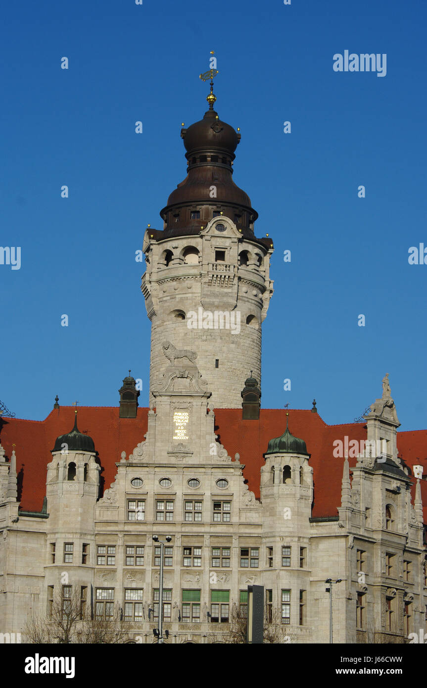 tower historical metropolis saxony Leipzig trading town tower detail ...
