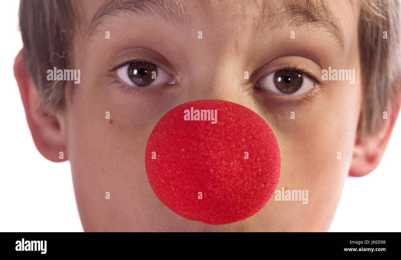isolated person nose child backdrop background white red isolated ...
