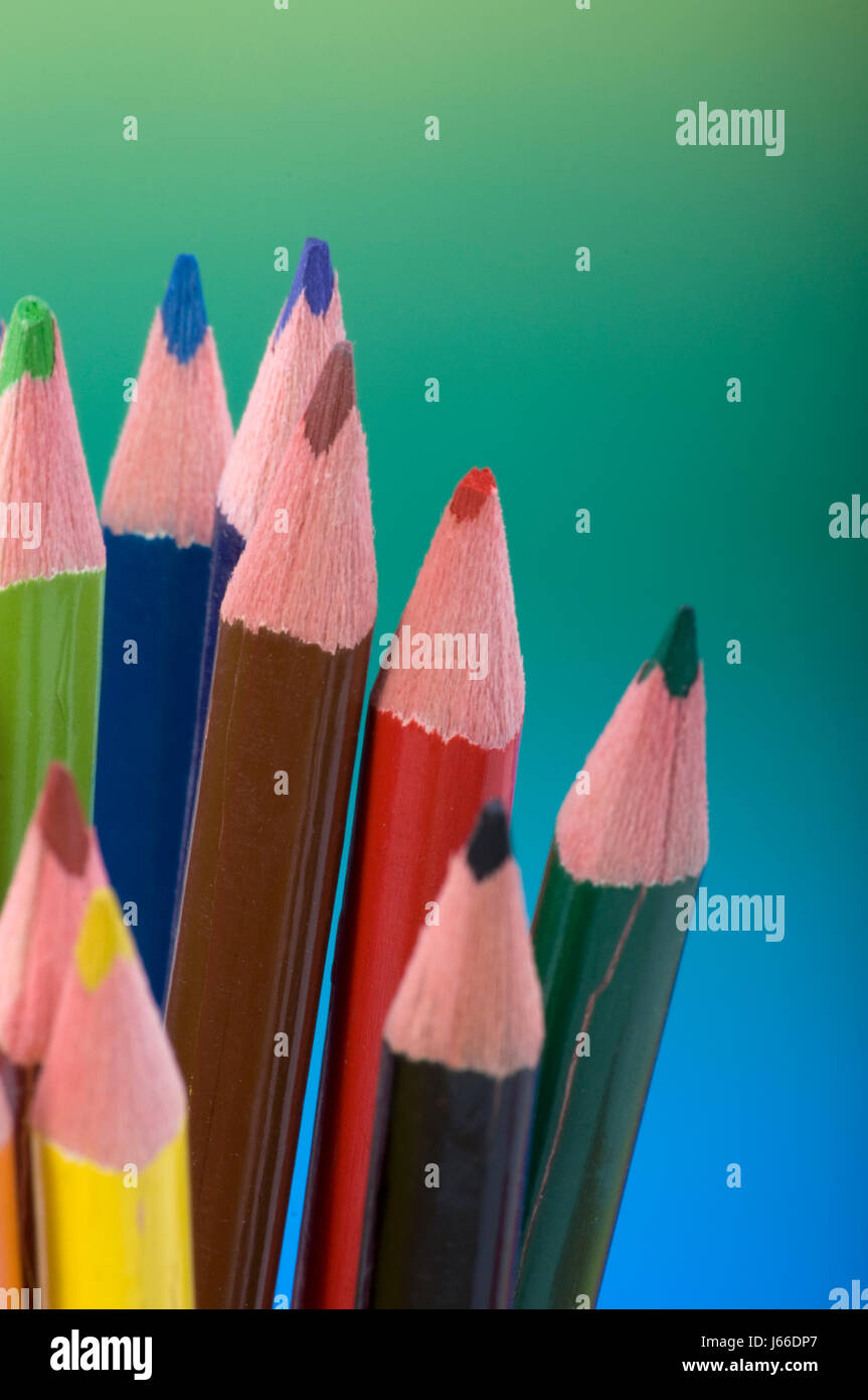 colored pencils against color gradient Stock Photo - Alamy