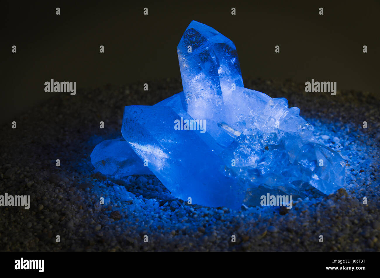 blue object stone lighted quartz dark blue object objects macro close ...