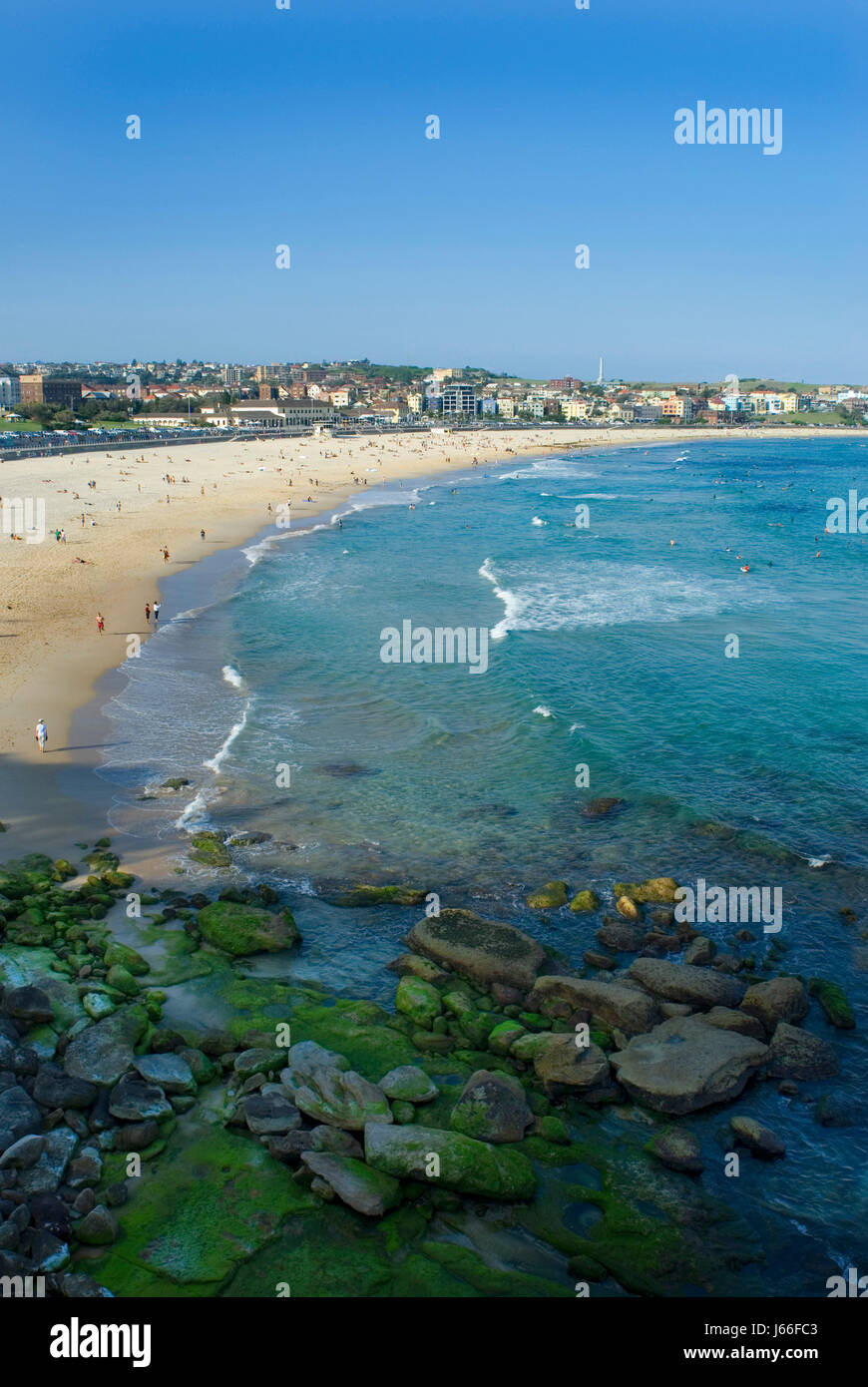 beach seaside the beach seashore australia blue houses famous waves ...