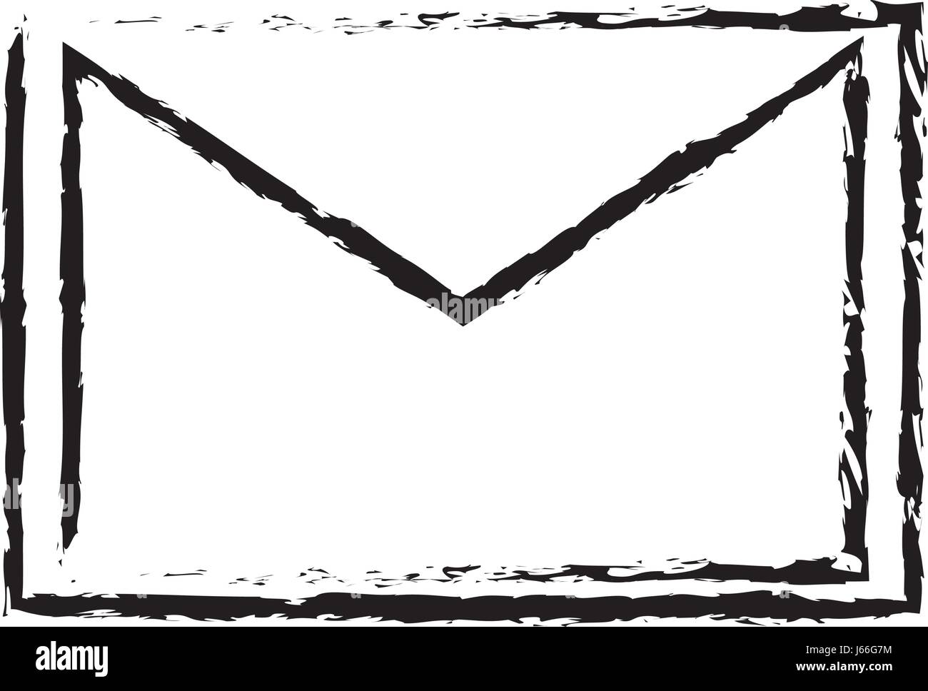 email message envelope letter communication sketch Stock Vector Image ...