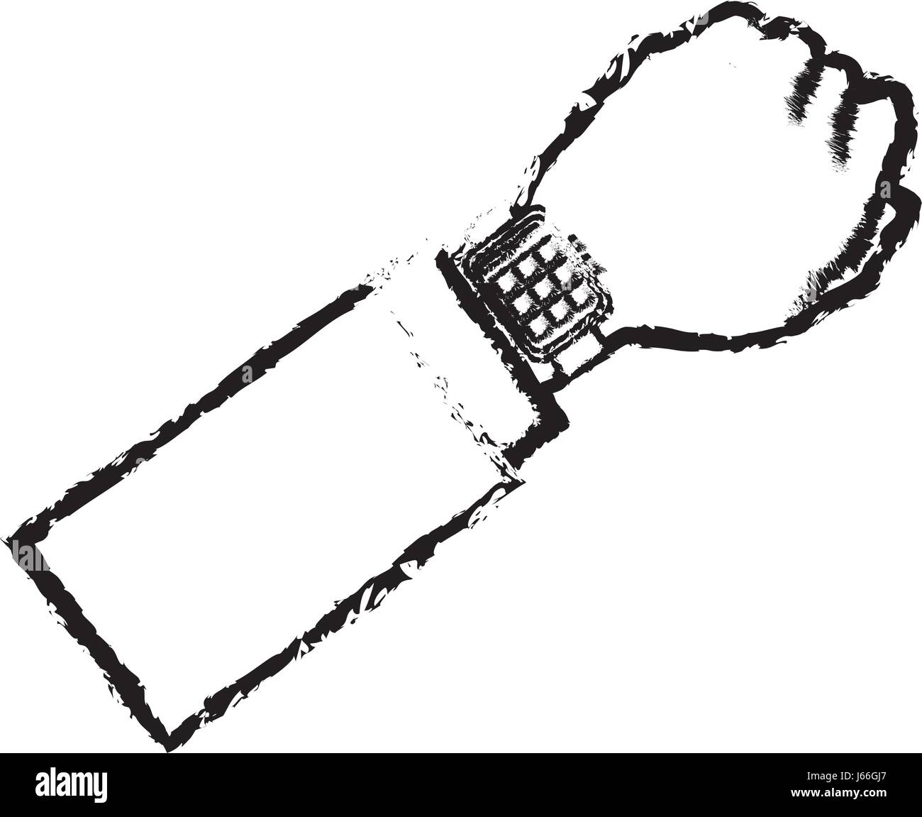 hand man with smart watch wearable technology sketch Stock Vector Image ...
