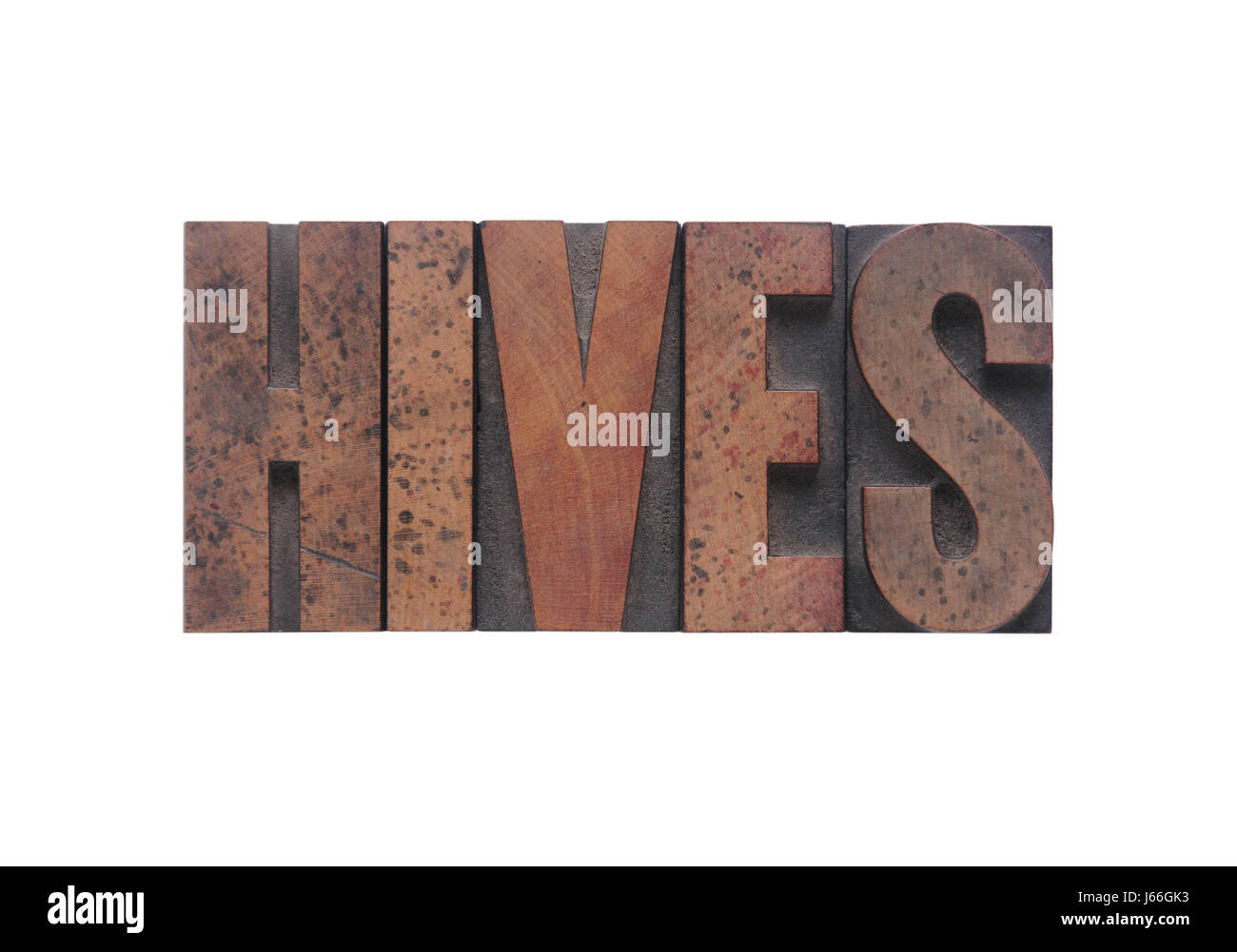 word itch hives allergy rash swelling type model build isolated wood ...