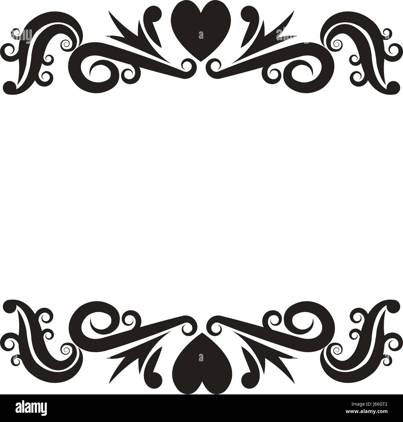 vignette romantic decorative crest ornate flourish Stock Vector Image ...