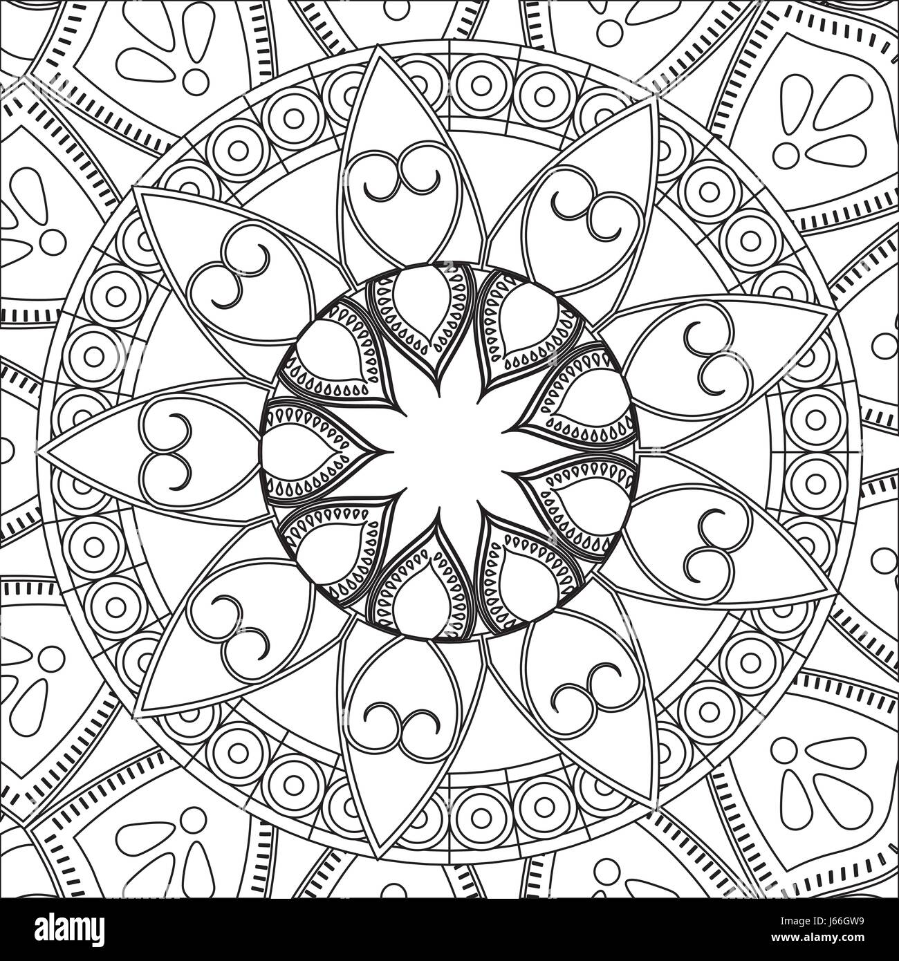 vintage mandala bohemian decoration scheme Stock Vector Image & Art - Alamy