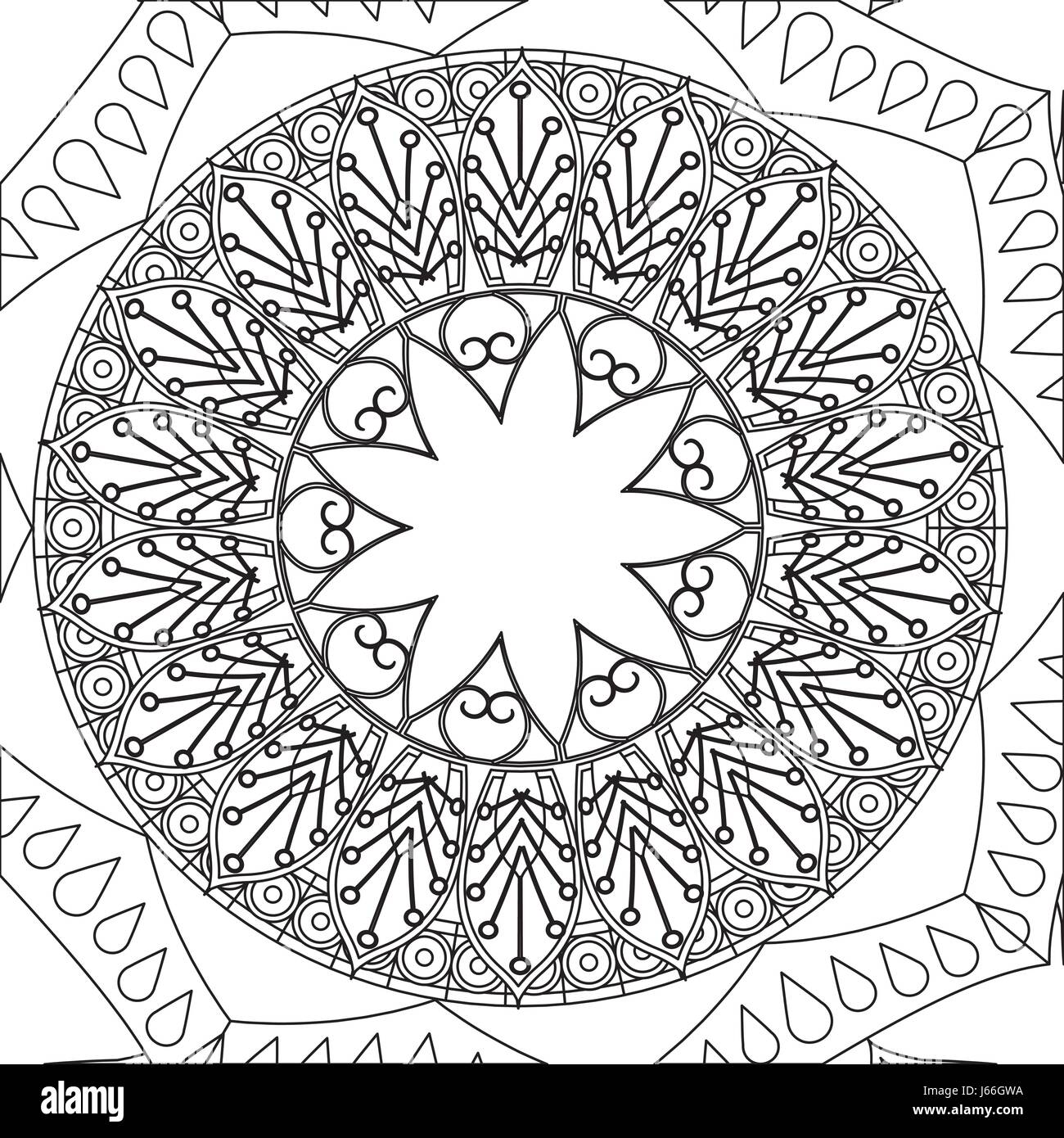 vintage mandala meditation decoration scheme Stock Vector Image & Art ...