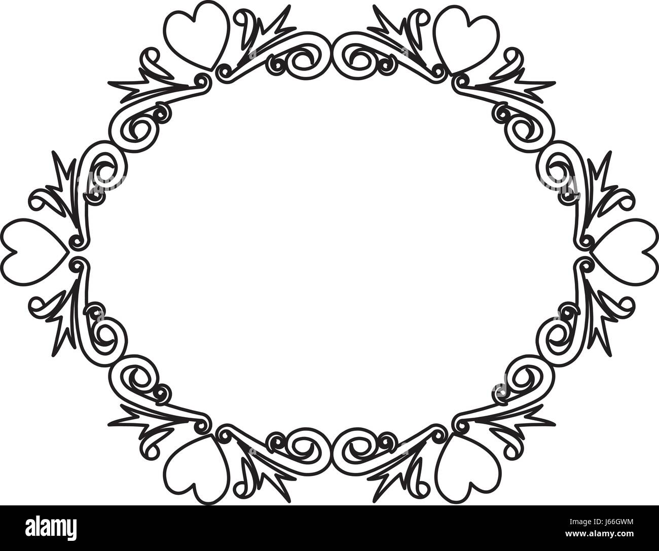 romantic vintage border frame decoration romantic Stock Vector Image ...