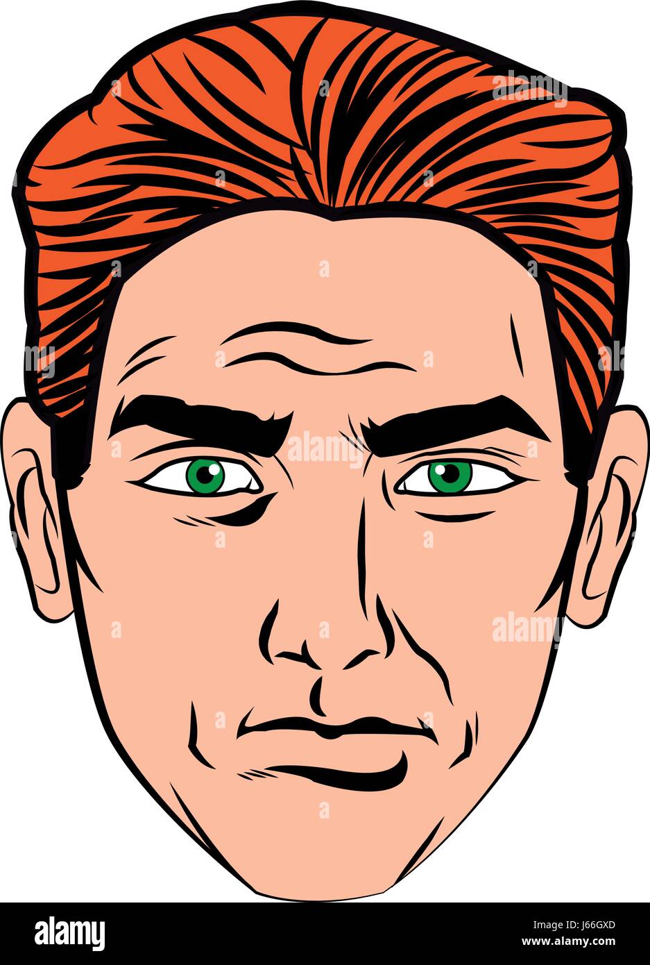 face man pop art style image Stock Vector Image & Art - Alamy