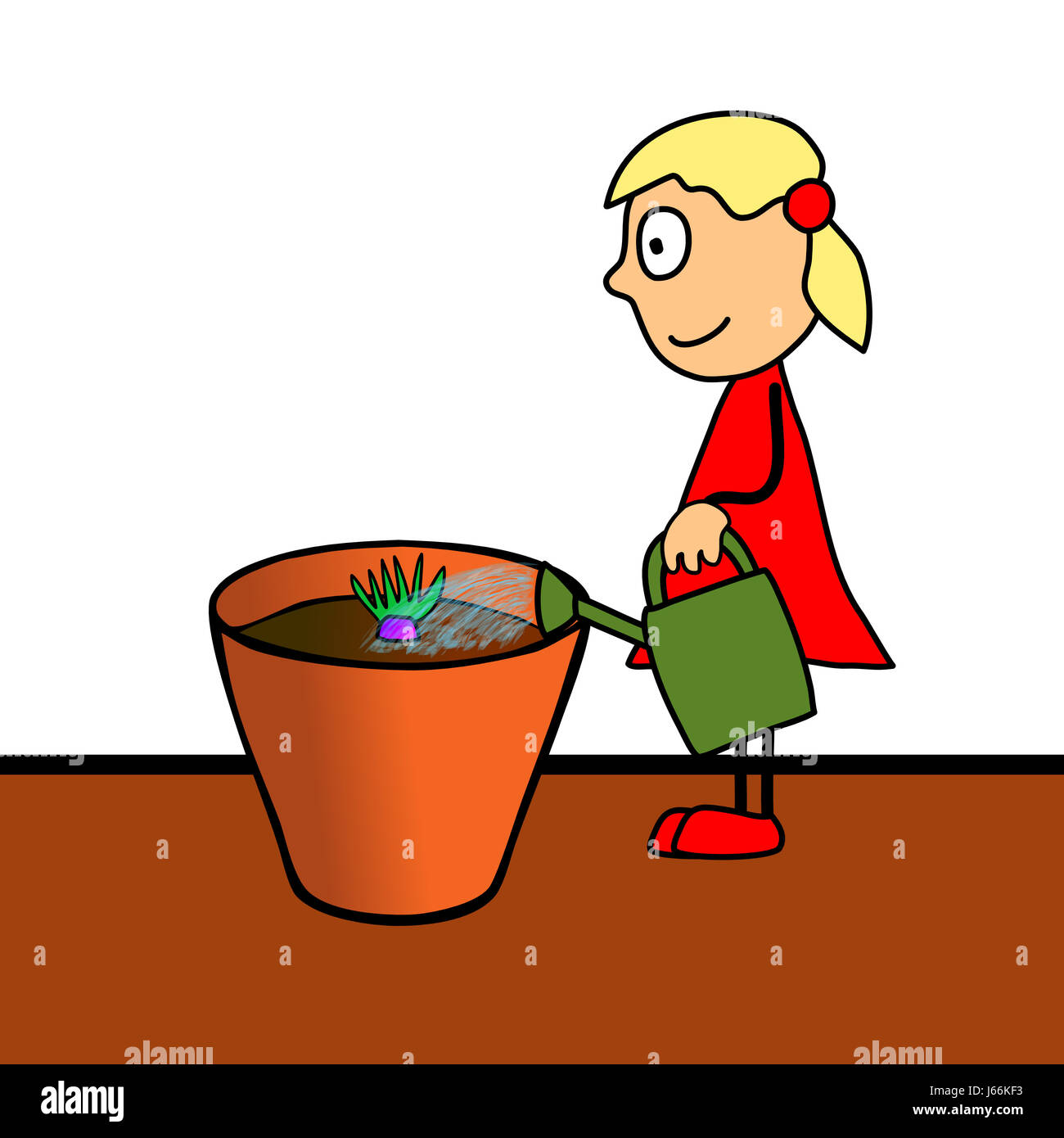 comic flower plant cultivation grow cartoon hand comic flower plant ...