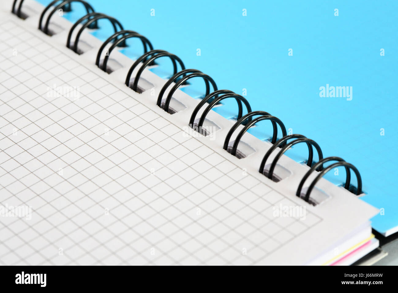 Closeup of blank open spiral notebook. Good background Stock Photo - Alamy