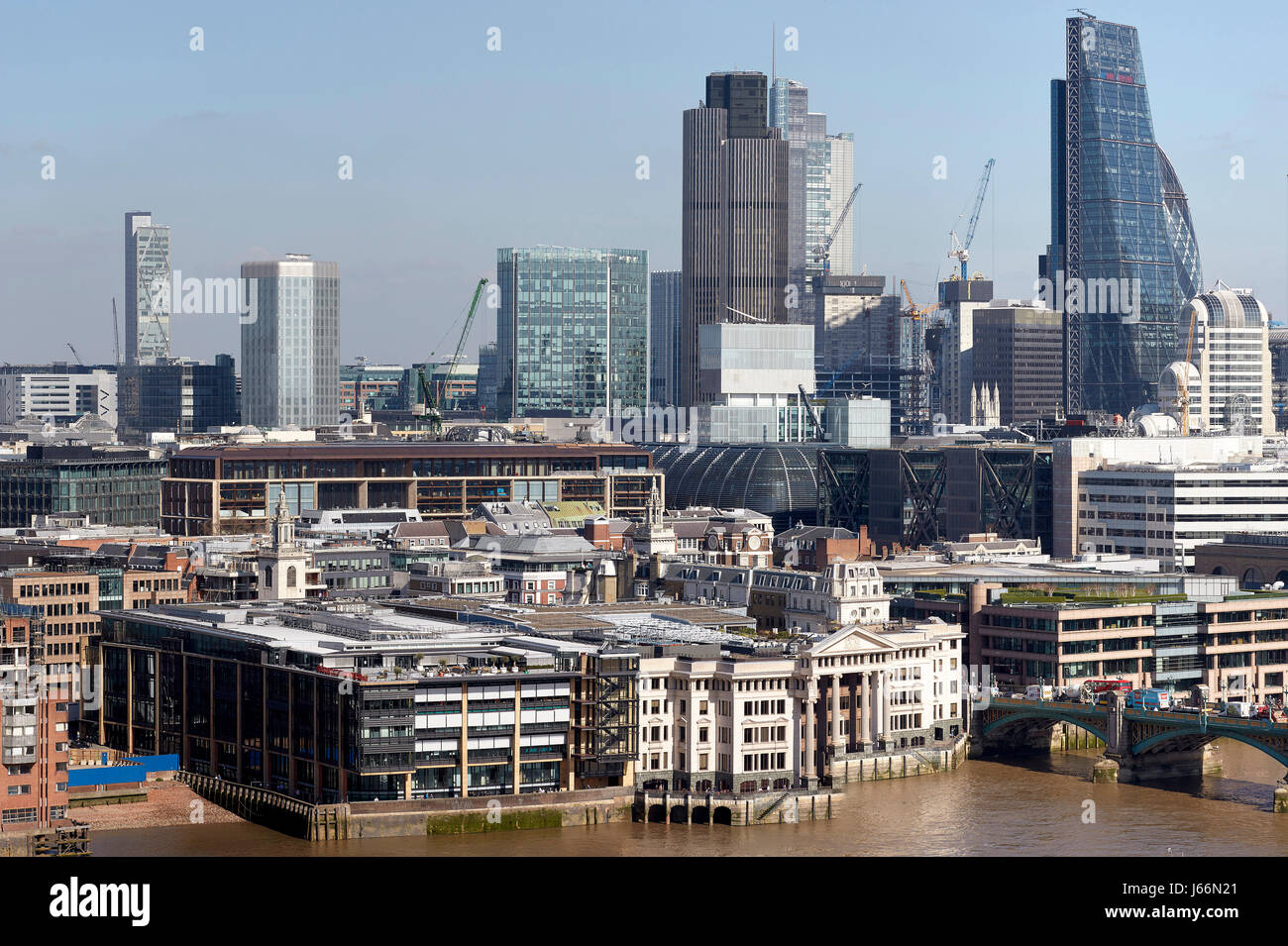 View from the river Thames. Angel Court, London, United Kingdom ...