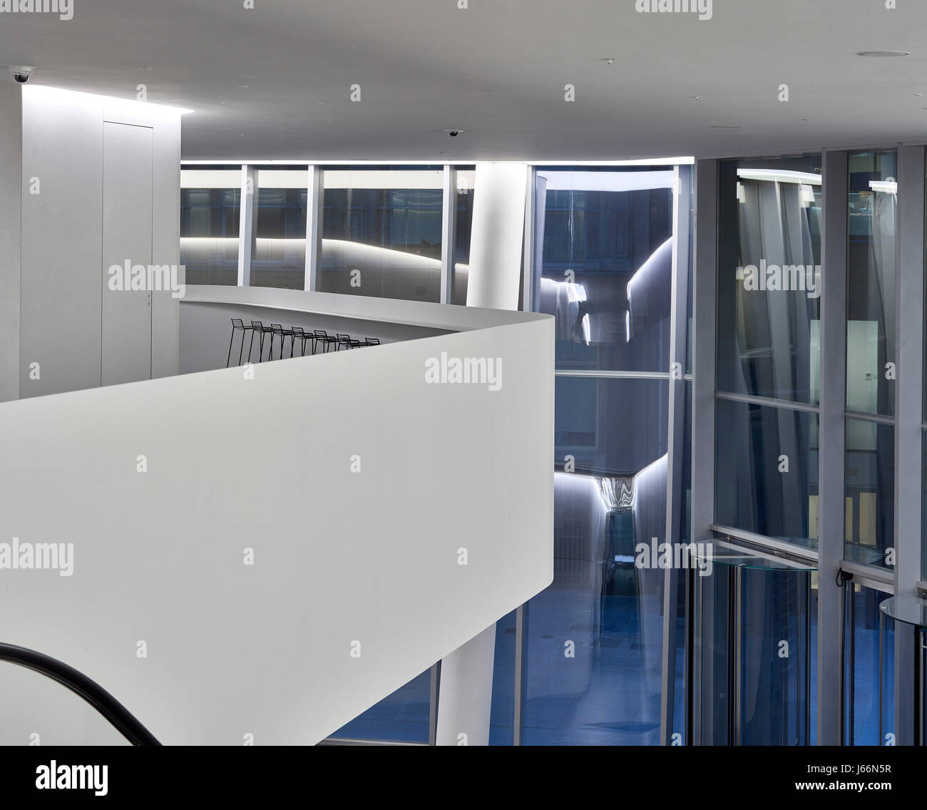 Interior view from mezzanine level. Angel Court, London, United Kingdom ...
