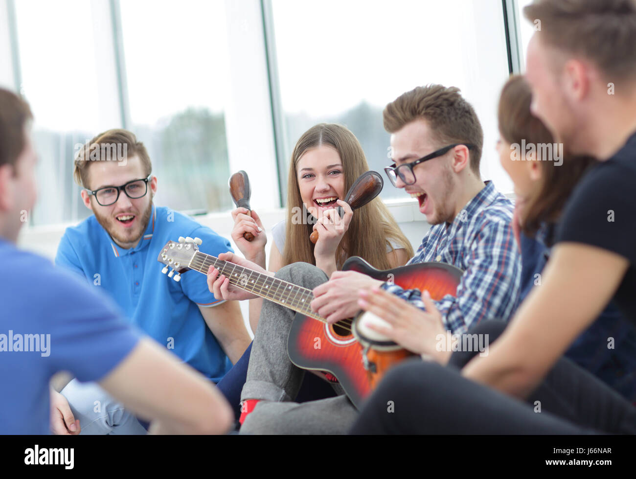 Funny young people smile and having fun Stock Photo - Alamy