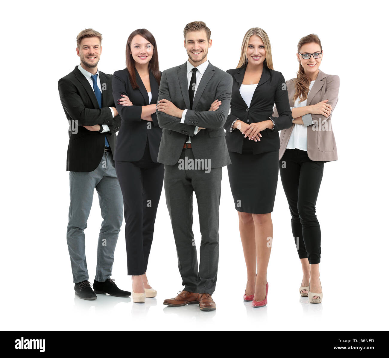 happy successful business team isolated on white background Stock Photo ...